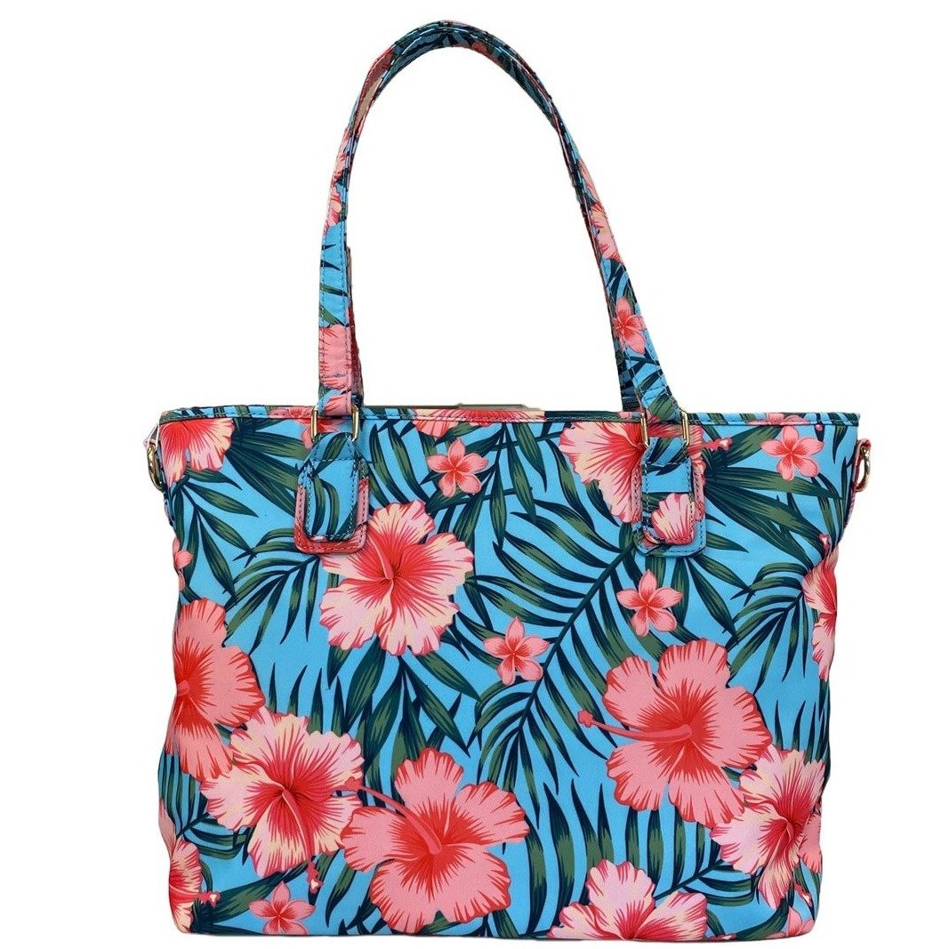 CALOUNDRA - Women's Pink and Blue Flower Bag – The Fitting Belt Company