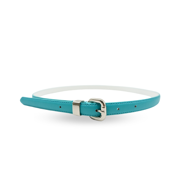 CARRIE - Slim Turquoise Green Genuine Leather Belt Matte – The Fitting ...