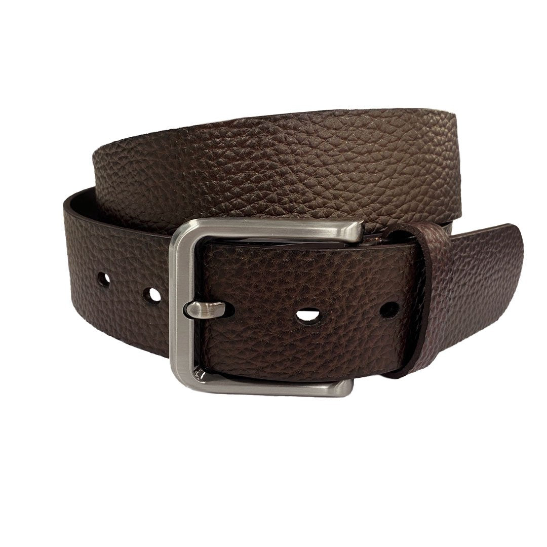 JEREMY - Men's Dark Brown Genuine Leather Belt – The Fitting Belt Company