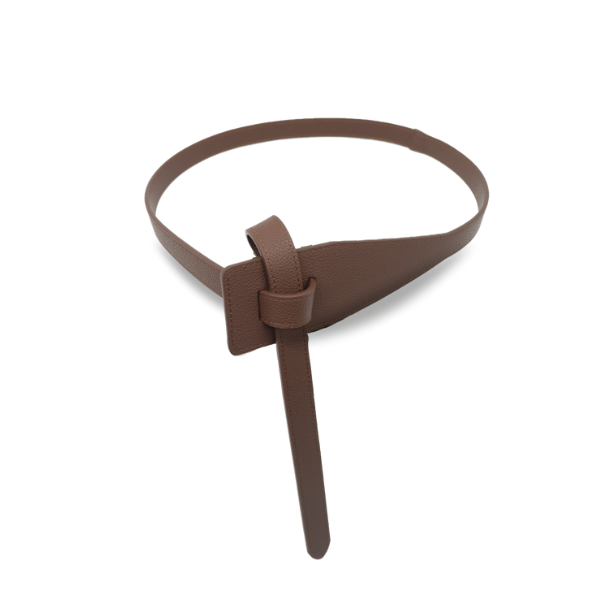 Marina - Brown Genuine Leather Knot Waist belt – The Fitting Belt Company